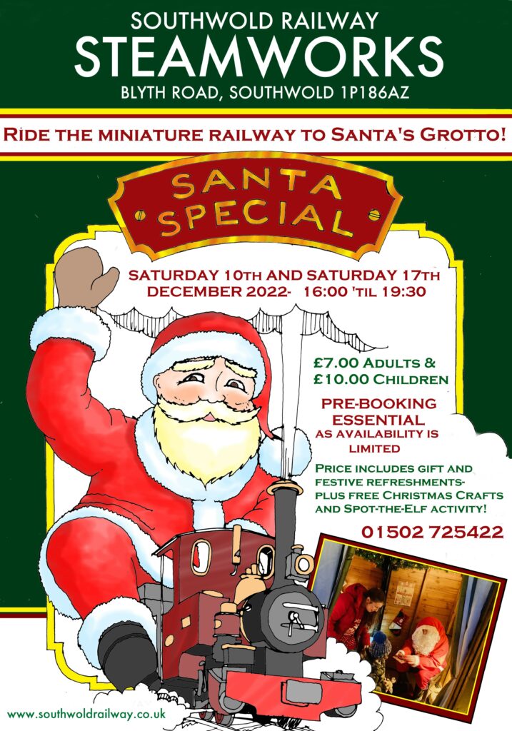 Bookings Open for Santa Specials – Southwold Railway Trust